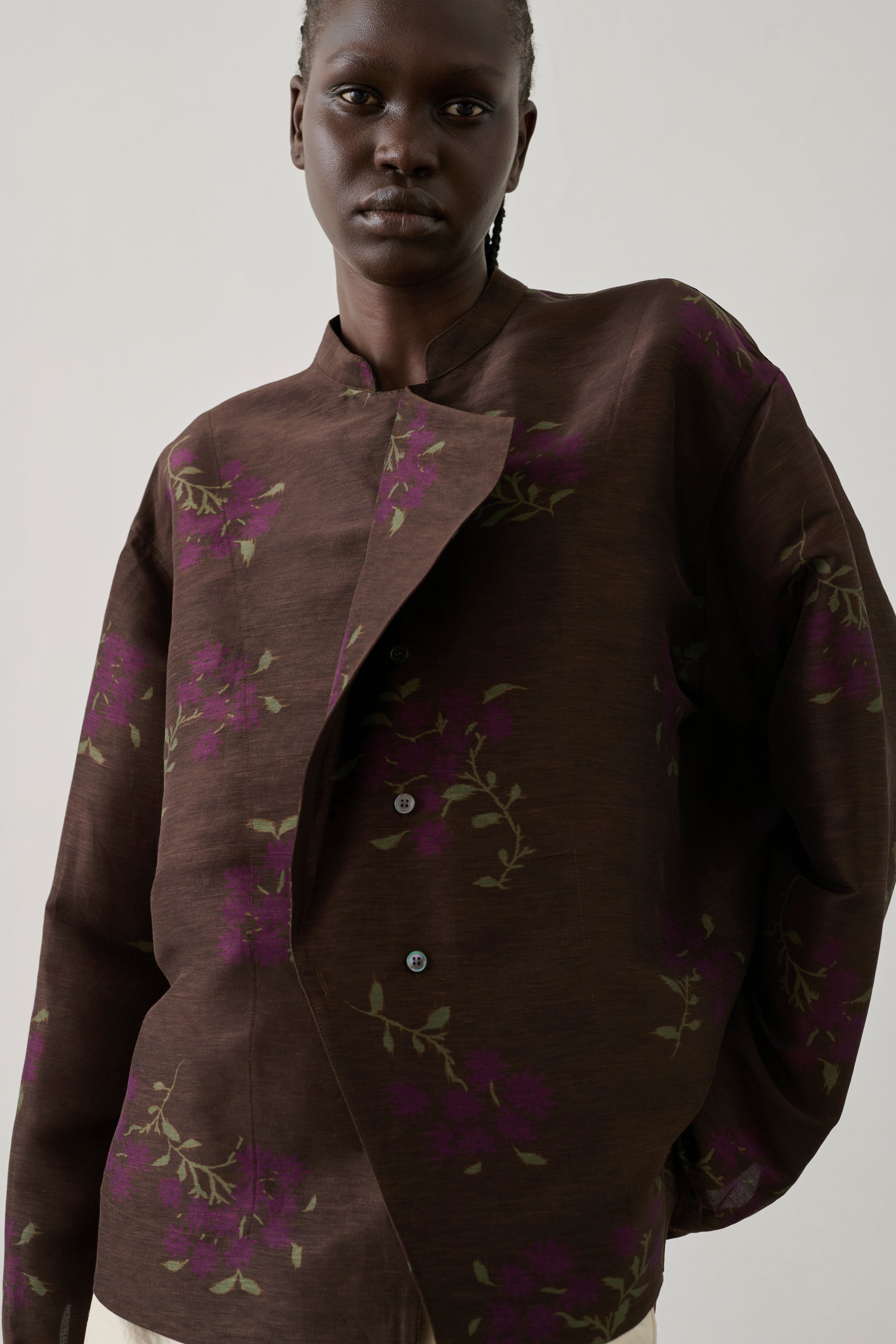 Blouse Hampton - Marron Violet Lin Femme - Soeur