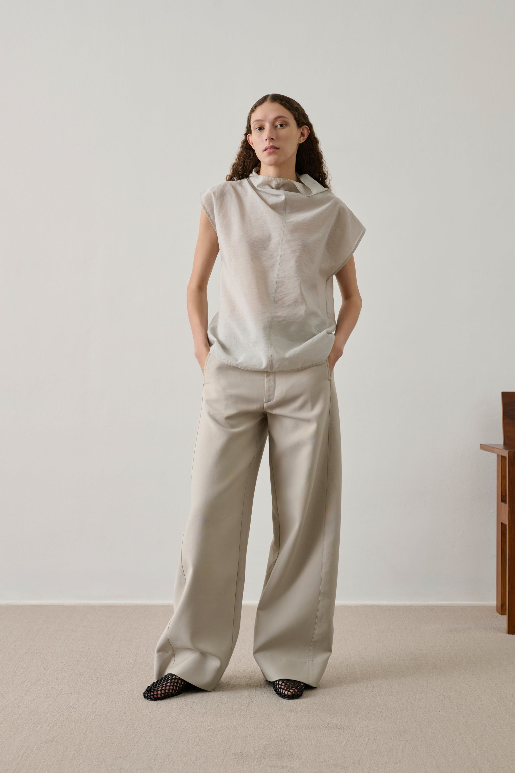 Pantalon Horatio - Gris Clair Coton Bio Femme - Soeur