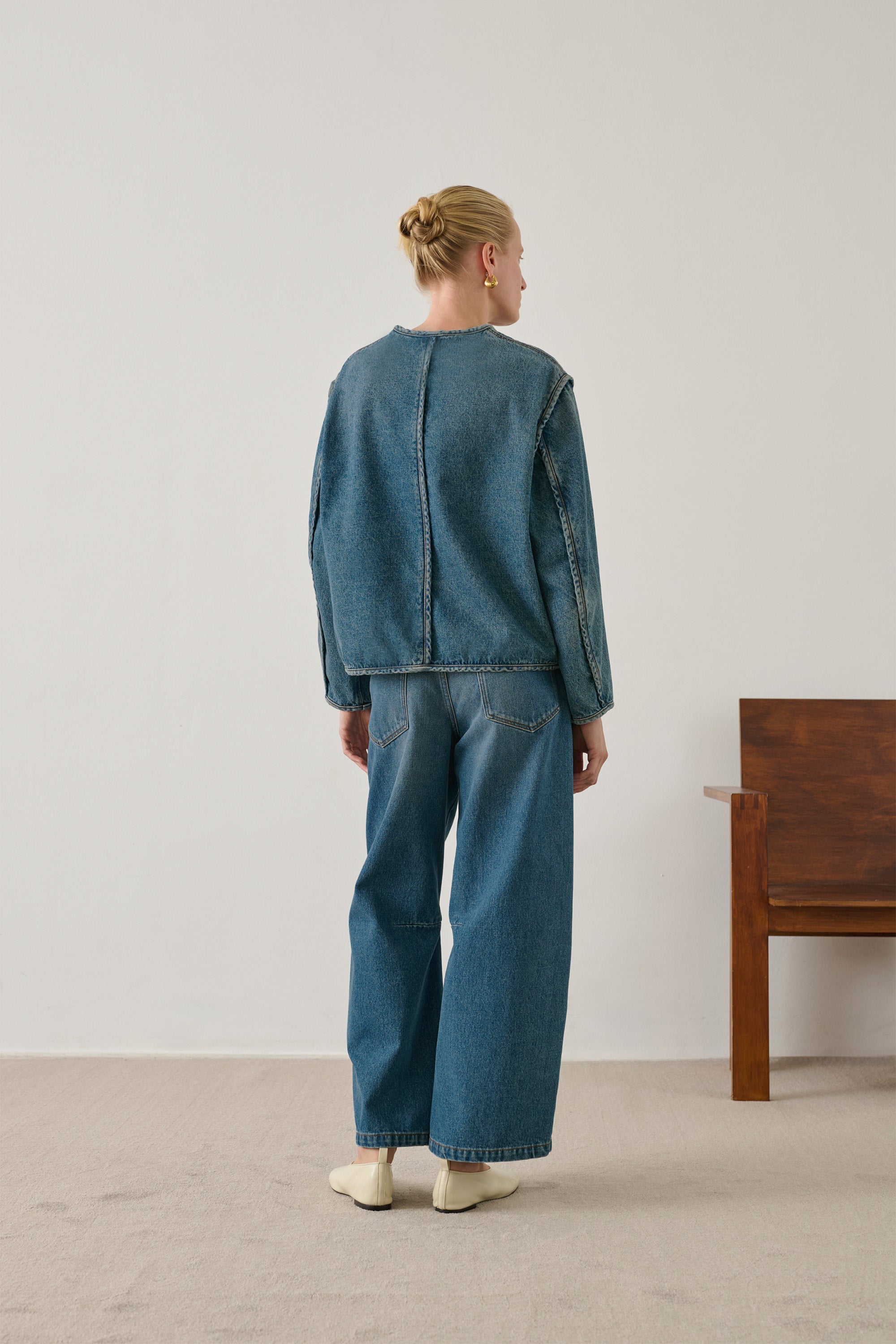 Jean Eliott - Bleu Denim Ample Femme - Soeur