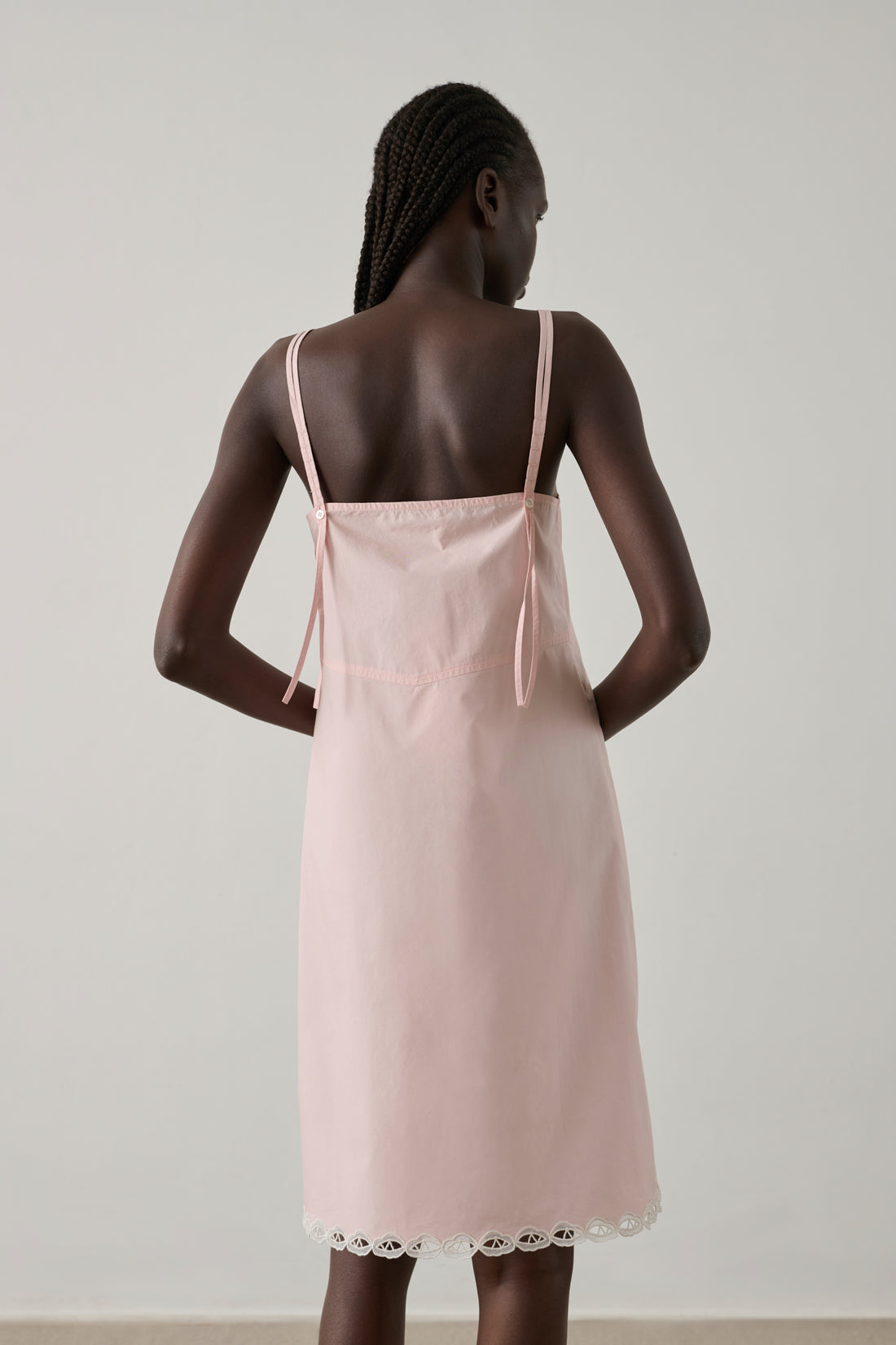 Robe Hillary - Rose Pâle Coton Brodé - Soeur