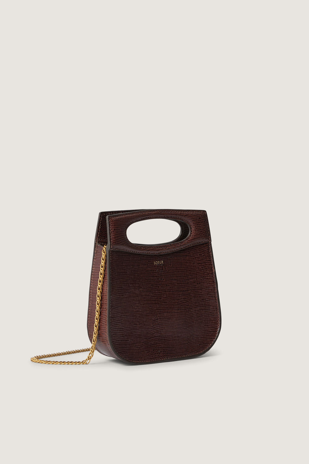 Sac Cheri Mini - Chocolat - Cuir - Femme